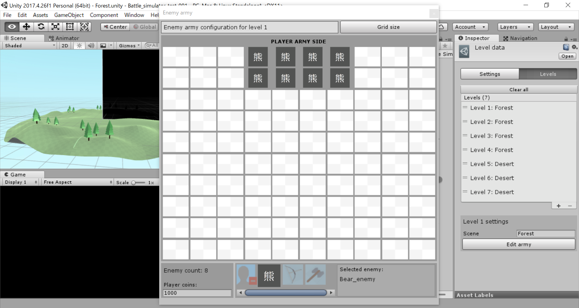 Battle Simulatorの使い方②：敵ユニットの作成と配置 - Blog_dangomushi115